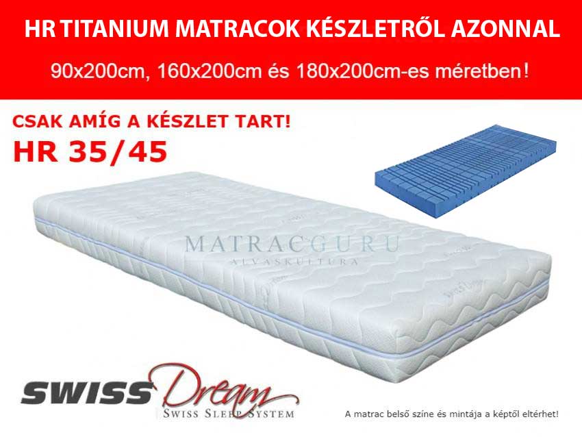 MatracGuru - Swiss Dream HR TITANIUM kemény hideghab matrac
